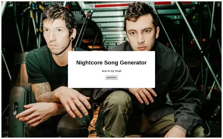 Nightcore Song Generator