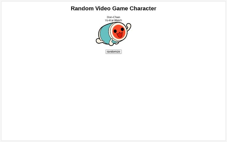 Random Video Game Character ― Perchance Generator