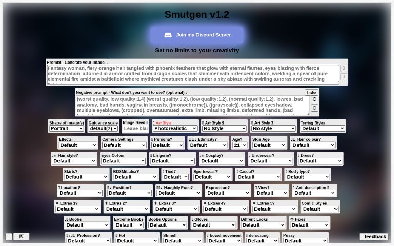 Smutgen v1.2 ― Perchance Generator