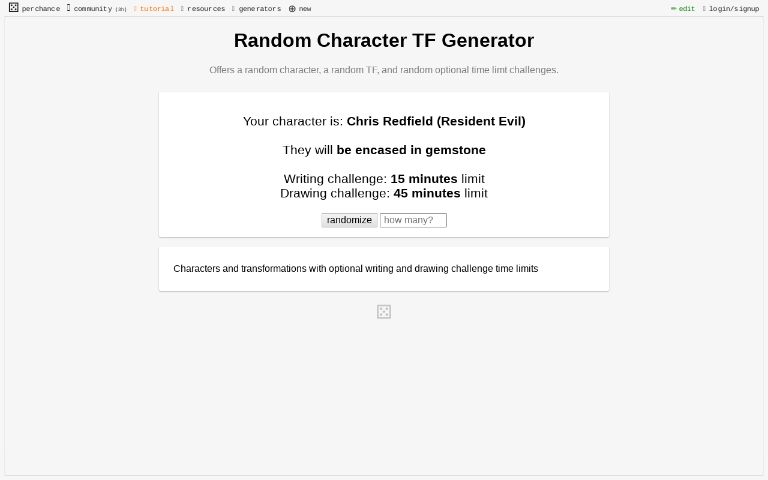 Random Character TF Generator