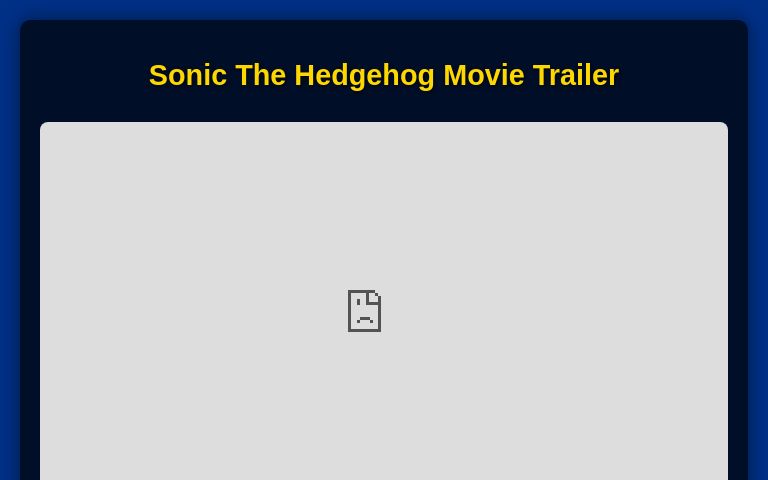 Sonic The Hedgehog Movie Trailer ― Perchance Generator