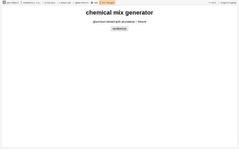 chemical mix generator