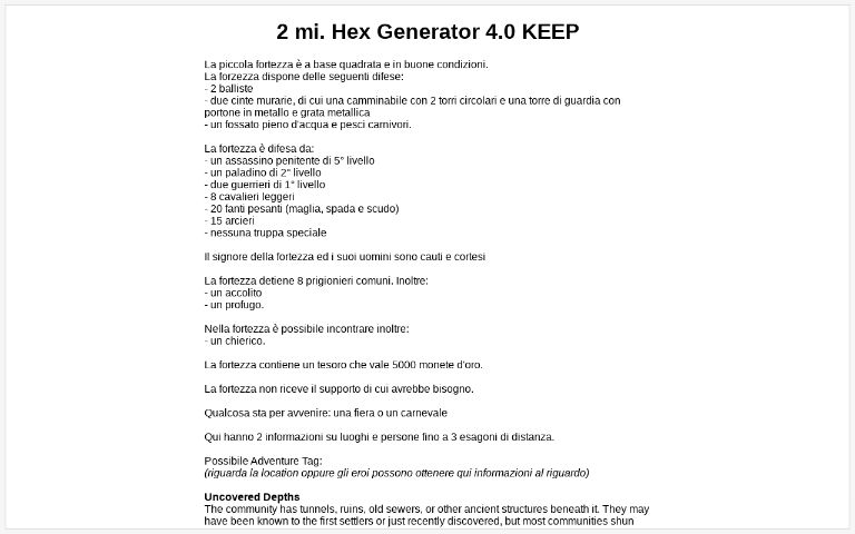 2 mi. Hex Generator 4.0 KEEP