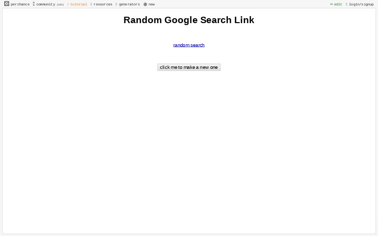 Random Google Search Link ― Perchance Generator