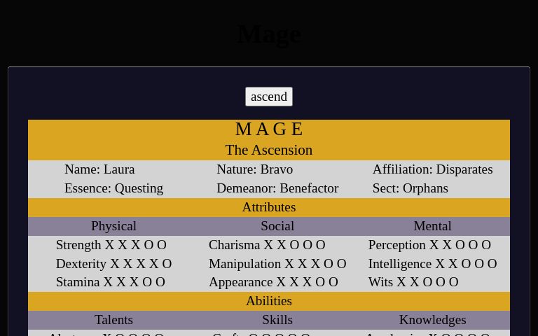 Mage ― Perchance Generator