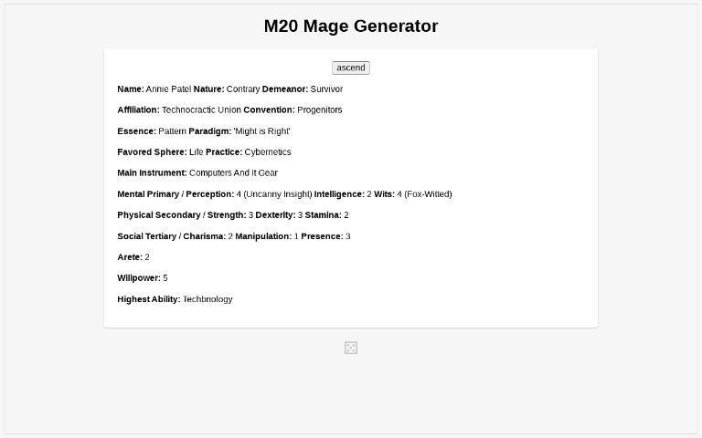 M20 Mage Generator