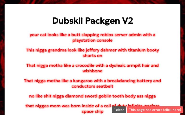 Dubskii Packgen V2 ― Perchance Generator