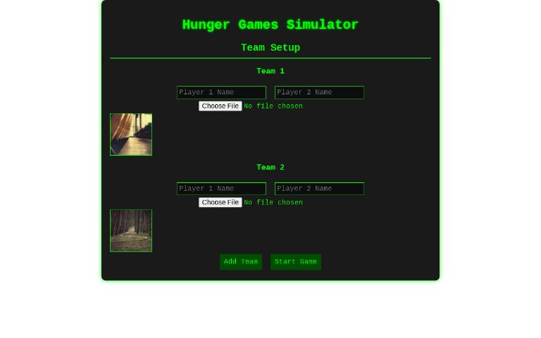 Hunger Games Simulator ― Perchance Generator