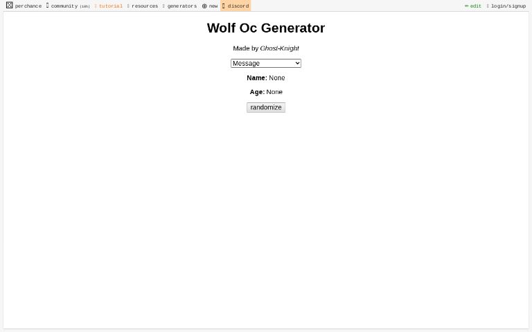 Wolf Oc Generator