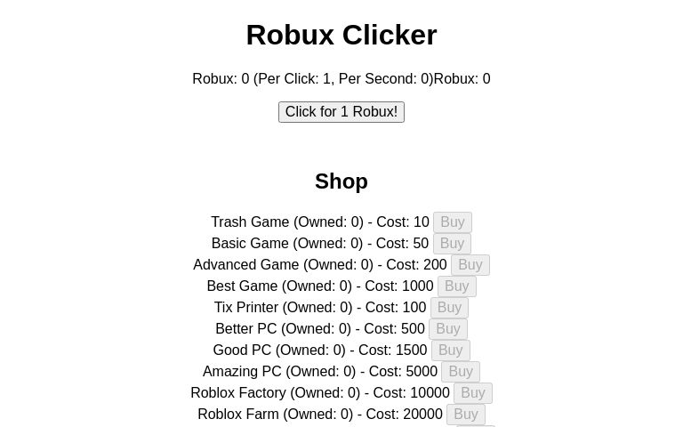 Robux Clicker ― Perchance Generator