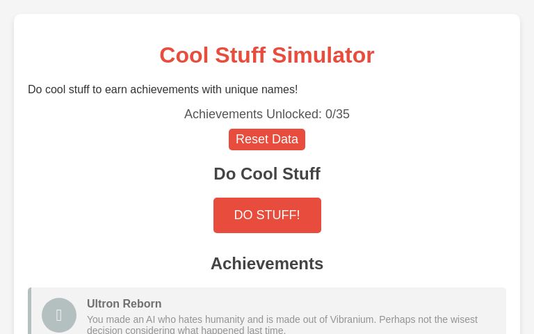 Cool Stuff Simulator ― Perchance Generator