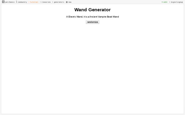 Wand Generator