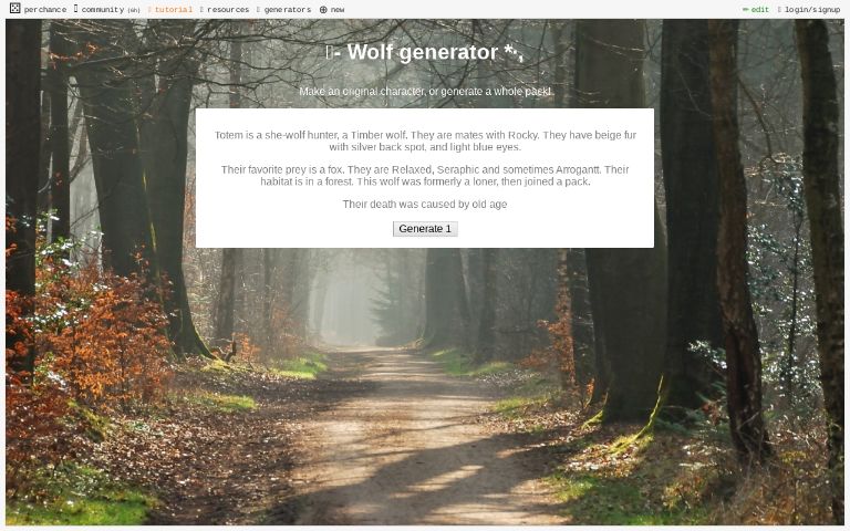 🐺- Wolf generator