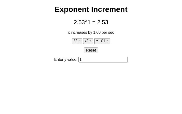 Exponent Increment ― Perchance Generator