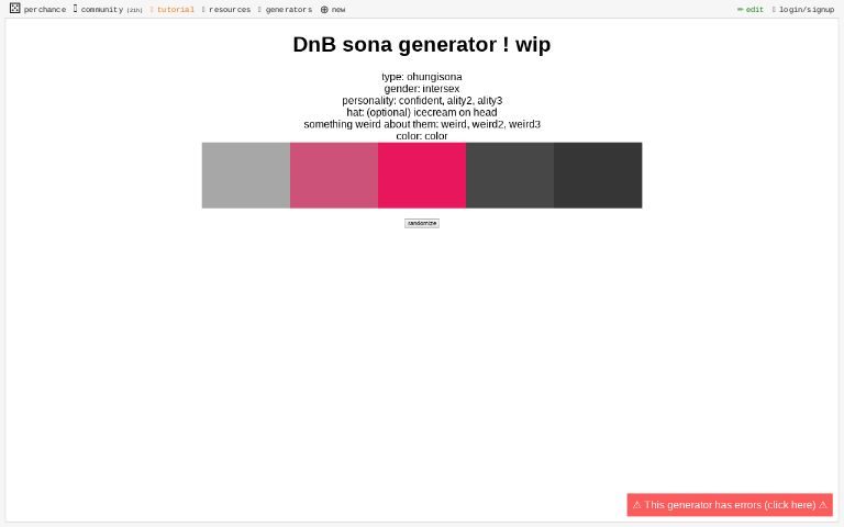 DnB sona generator ! wip