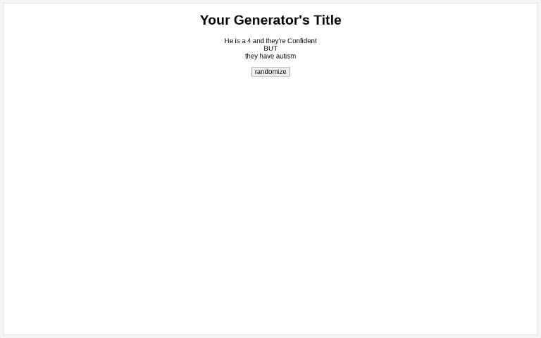 Minimal ― Perchance Generator