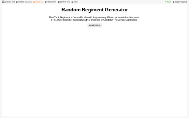 Random Regiment Generator
