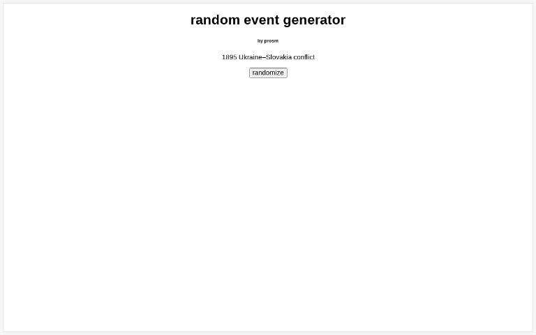 random event generator