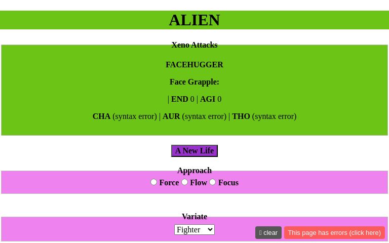 ALIEN ― Perchance Generator