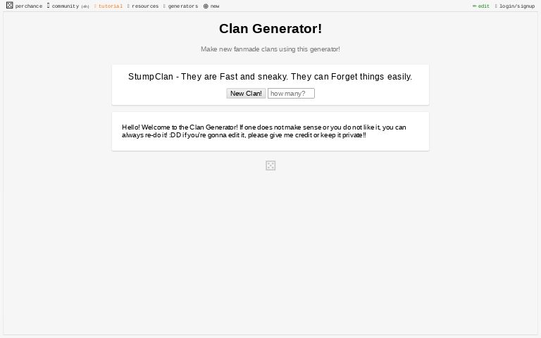 Clan Generator!