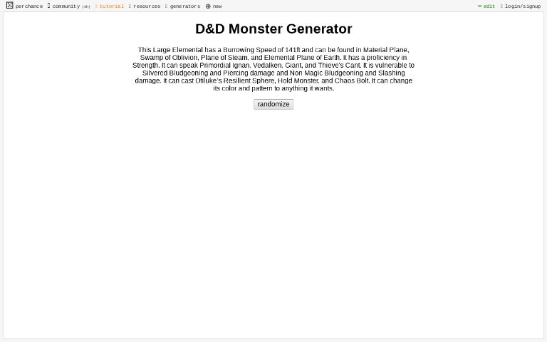 D&D Monster Generator