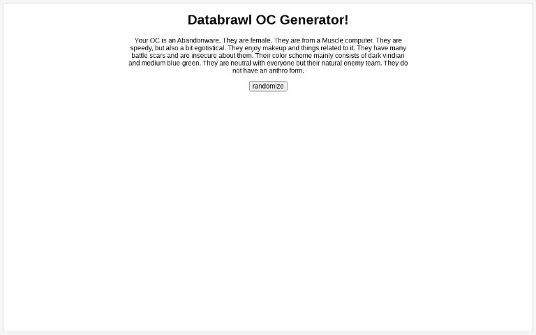 Databrawl OC Generator!