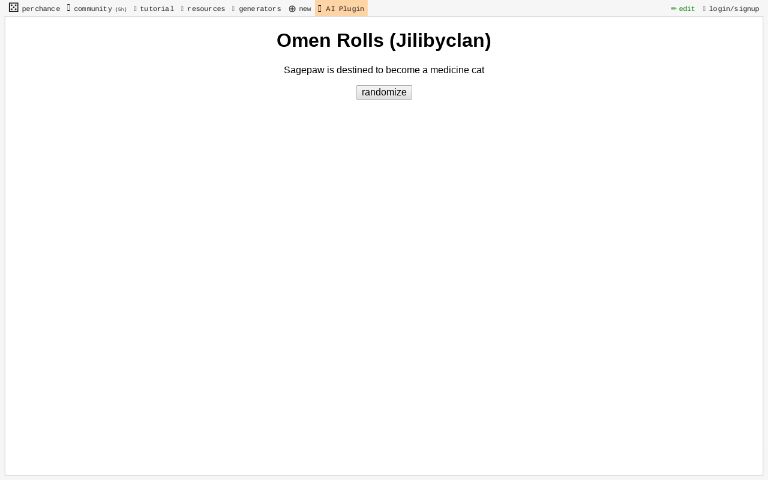 Omen Rolls (Jilibyclan) ― Perchance Generator