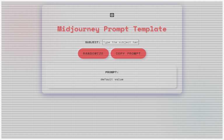 Midjourney Prompt Template ― Perchance Generator