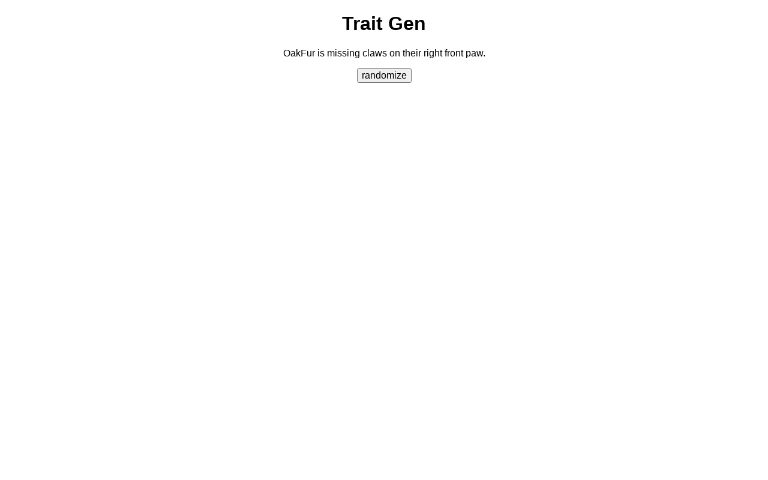 Trait Gen - For My Personal Use! :D