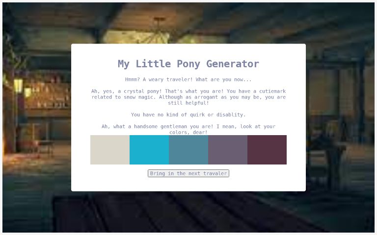 My Little Pony Generator