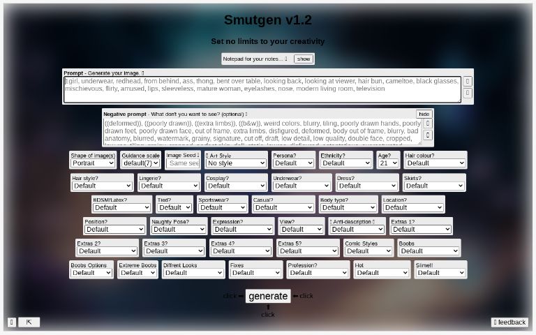 Smutgen v1.2 ― Perchance Generator