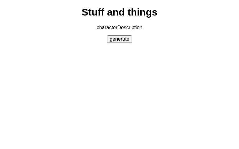Stuff and things ― Perchance Generator