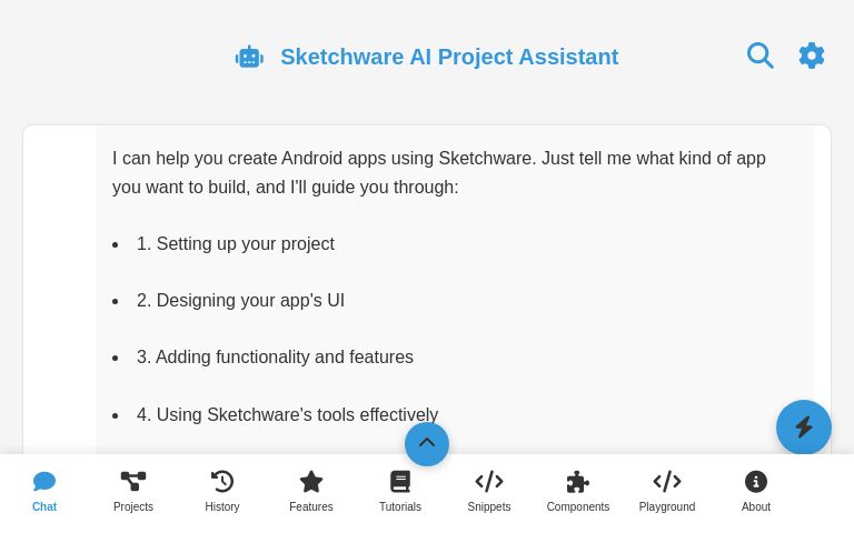 Sketchware AI Project Assistant ― Perchance Generator