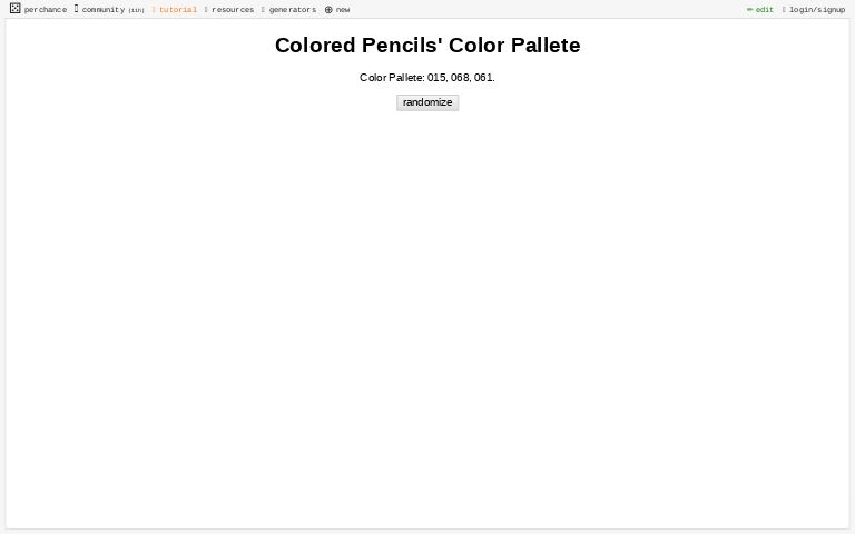 Colored Pencils' Color Pallete ― Perchance Generator