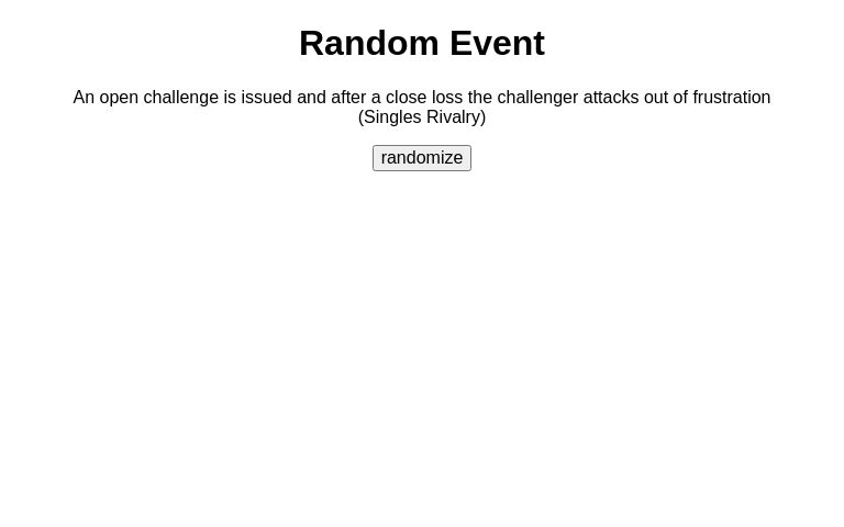 Random Event ― Perchance Generator
