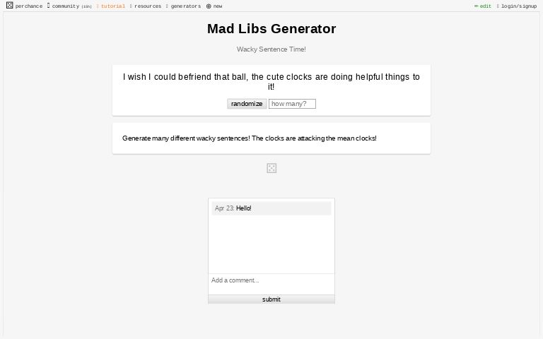 Mad Libs Generator