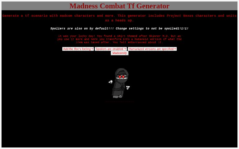 Madness Combat Tf Generator