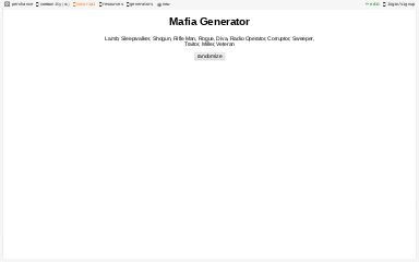 Mafia Generator