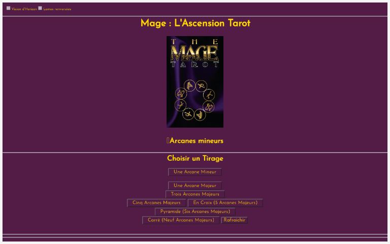 Mage : L'Ascension Tarot ― Perchance Generator