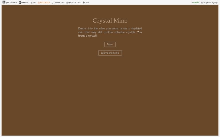 Crystal Mine ― Perchance Generator