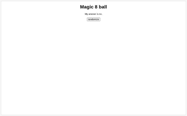Magic 8 ball ― Perchance Generator