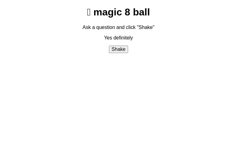 Magic 8 ball ― Perchance Generator