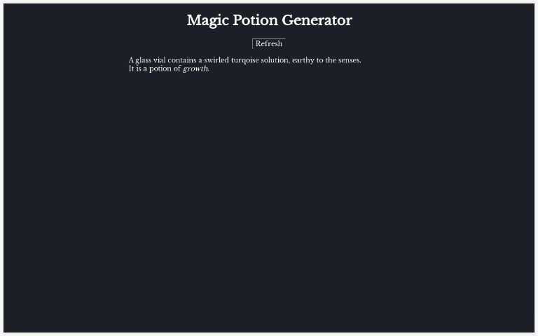 Magic Potion Generator