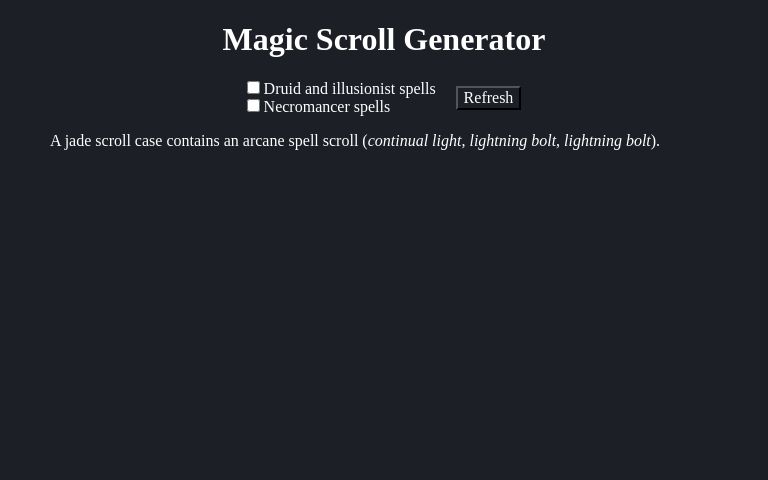 Magic Scroll Generator