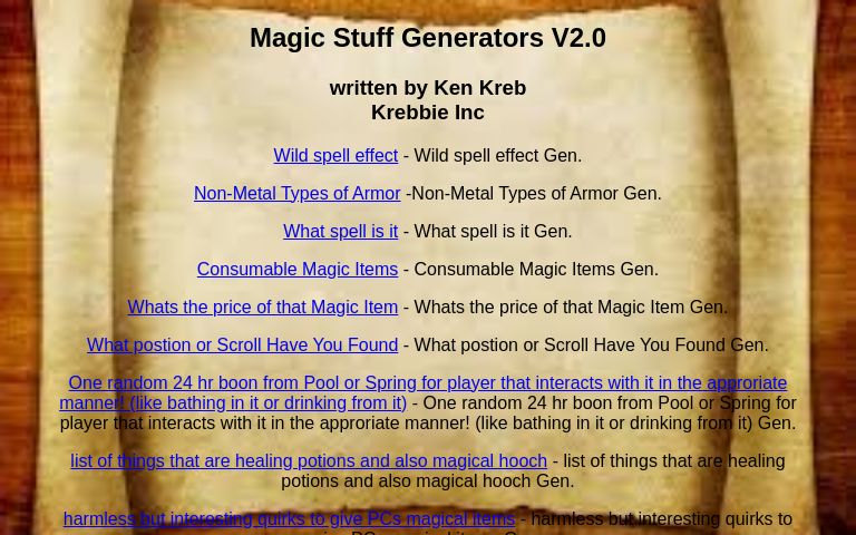 Magic Stuff Generators V2.0