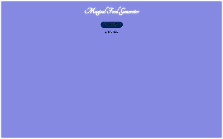 Magical Food Generator