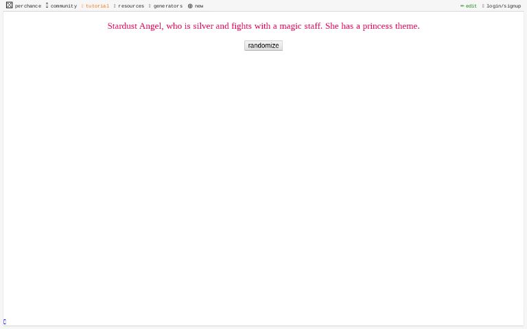 Magical Girl ― Perchance Generator
