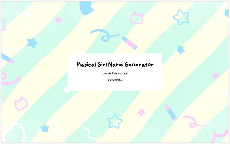Magical Girl Name Generator