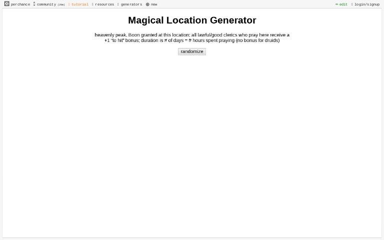 Magical Location Generator