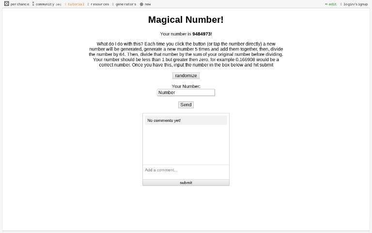 Magical Number! ― Perchance Generator